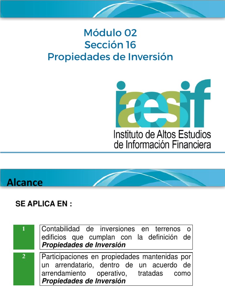 Sección 16 Propiedades de Inversión | PDF | normas internacionales de ...
