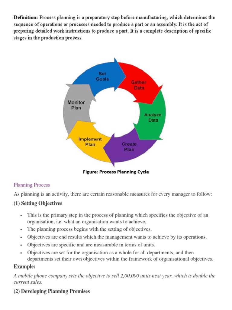 Process Planning Pdf Pdf Planning Sales