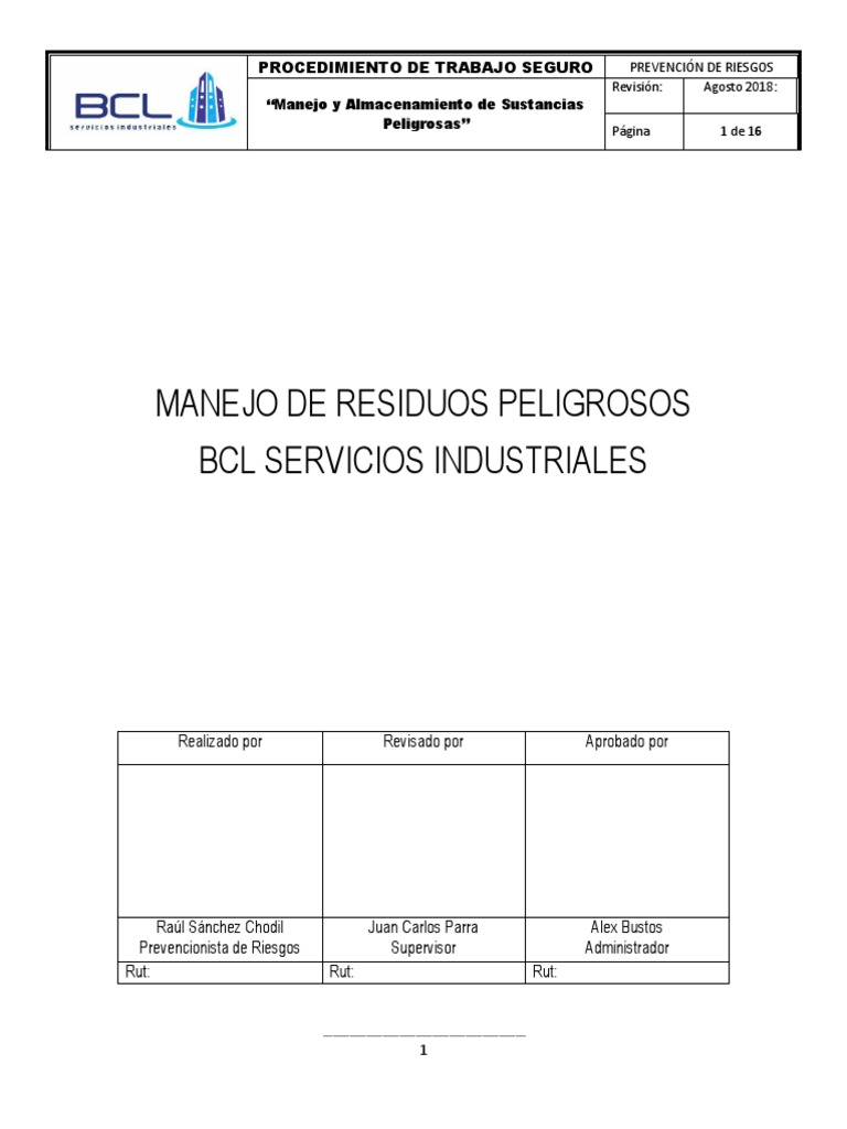 Manejo de Residuos Peligrosos | PDF | Residuos | Pintar