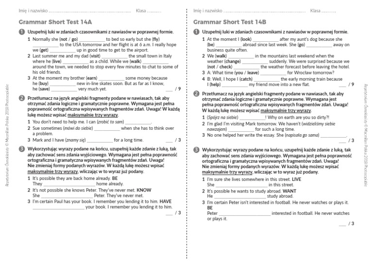 Unit 14 Grupa A I B | PDF