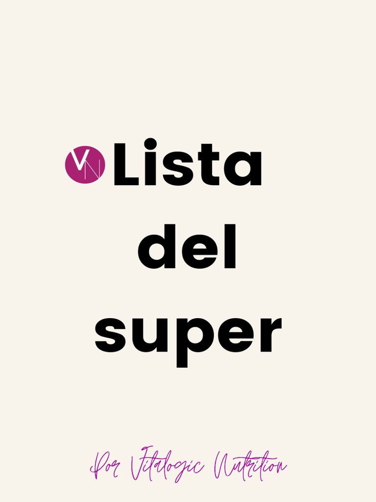 Lista Del Super PDF | PDF | Alimentos | Comida y bebida