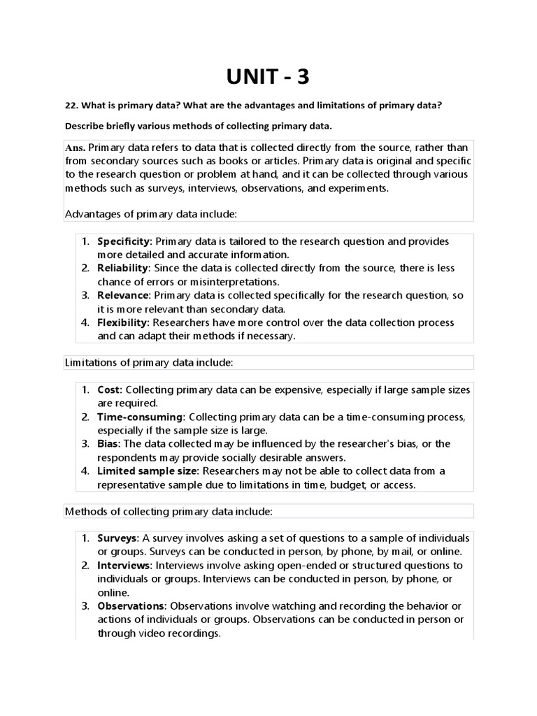 Primary Data Collection Methods Guide | PDF | Regression Analysis ...