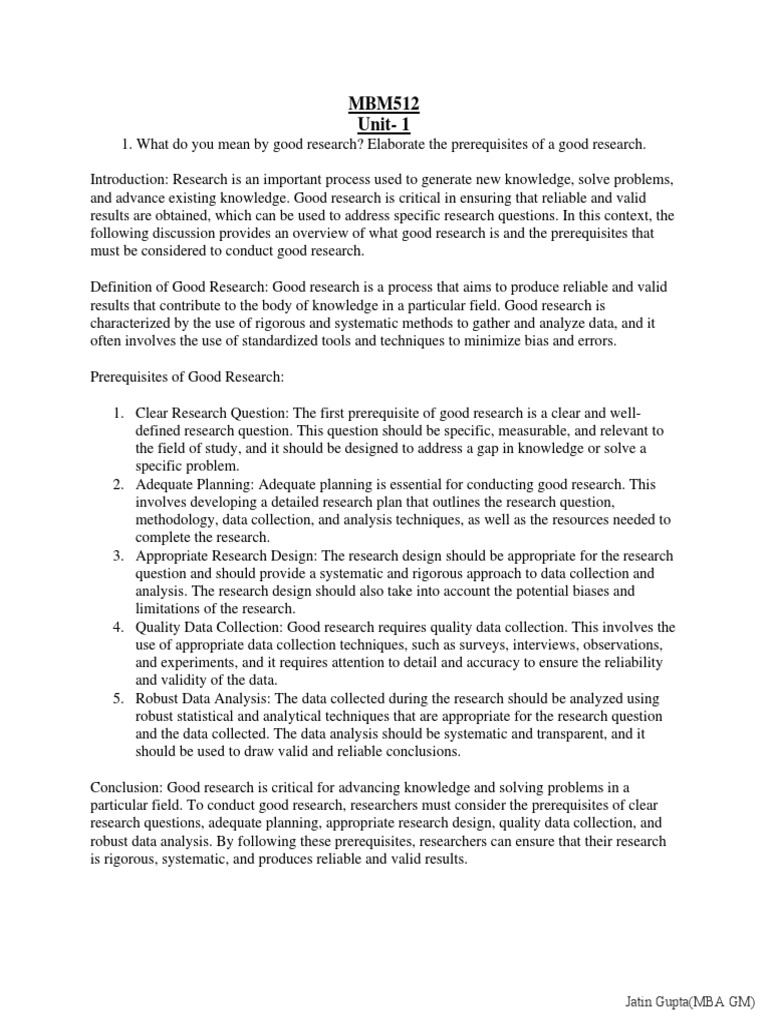 MBM512 QB Solved PDF | PDF | Methodology | Hypothesis