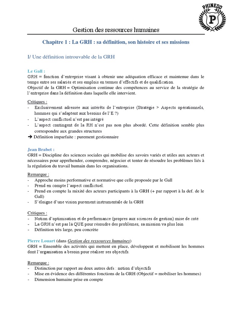 cours GRH | PDF