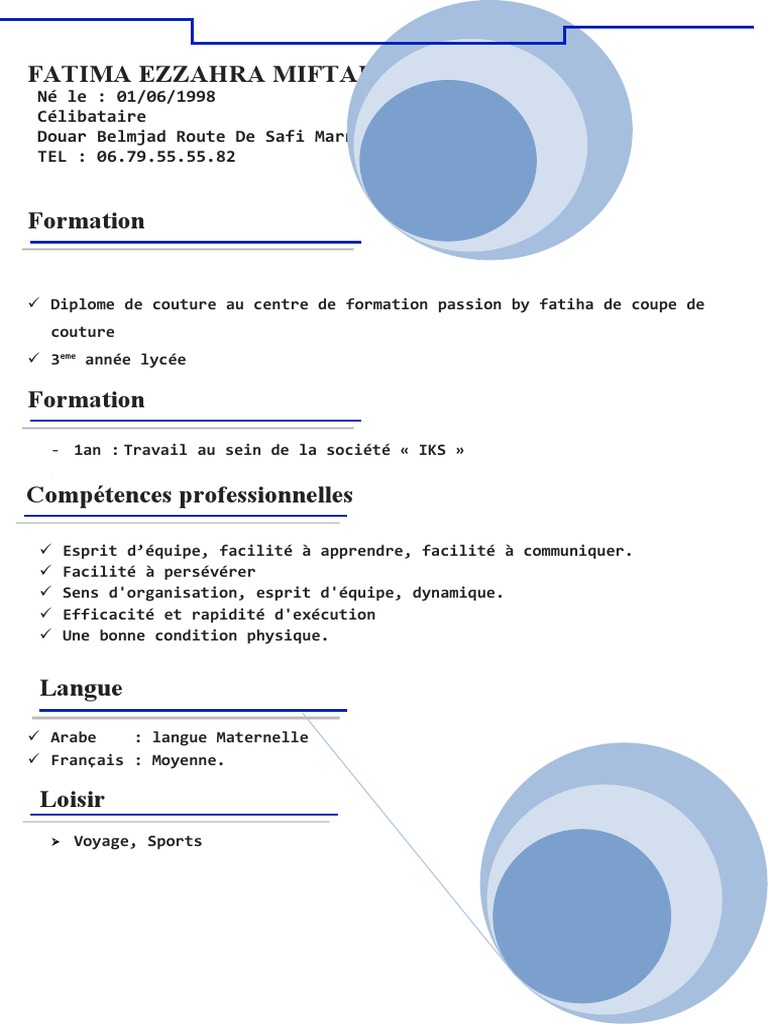 Profil de Fatima Ezzahra Miftah | PDF | Évolution de carrière | Affaires