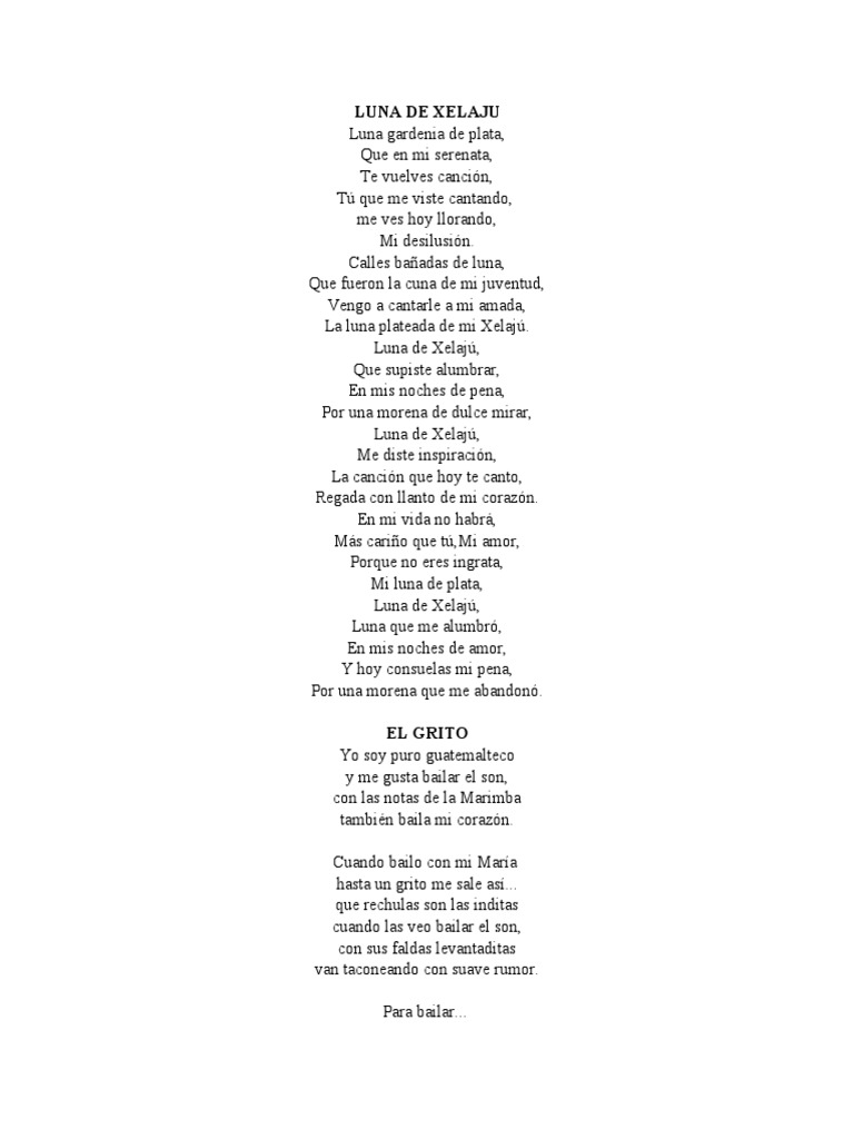 10 cantos populares letra.docx | PDF