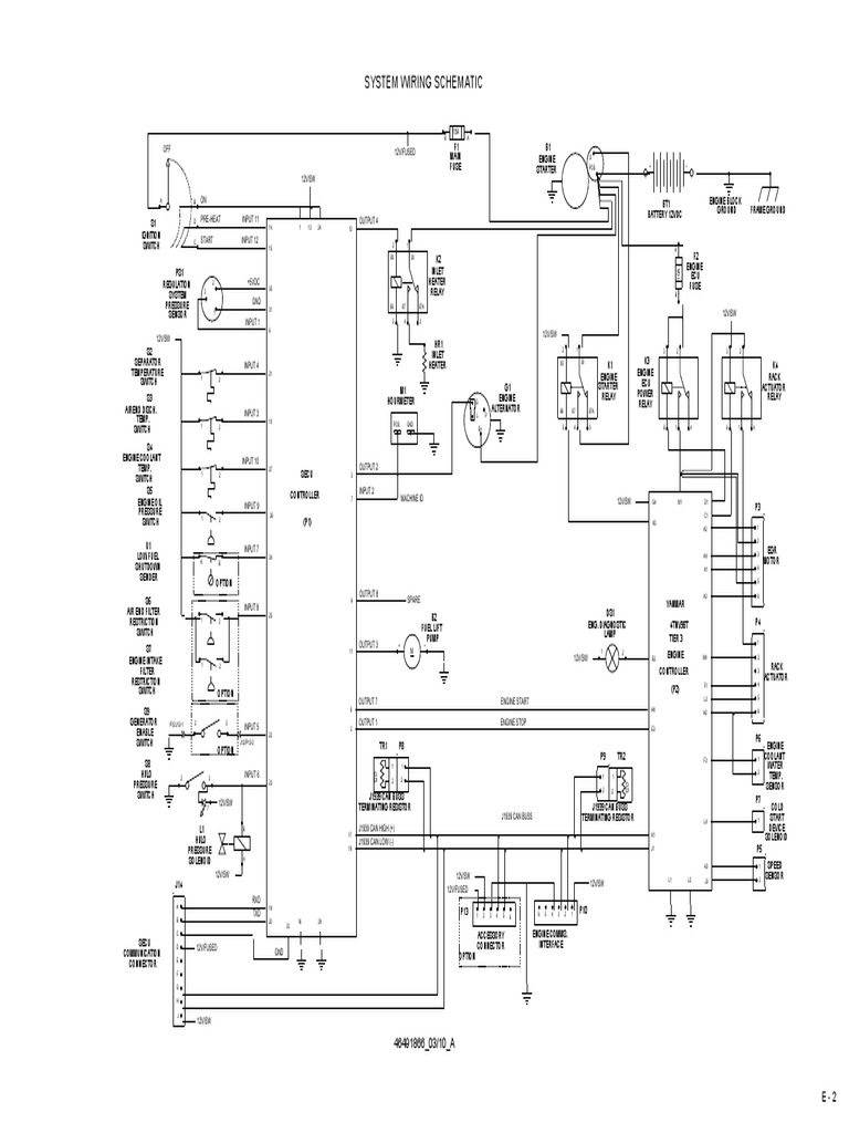 Schematic P260 220 PDF | PDF | Electrical Engineering | Engine Technology