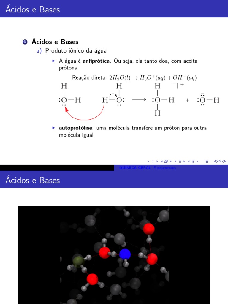 Propriedades de Ácidos e Bases em Água | PDF | Ácido | Ph