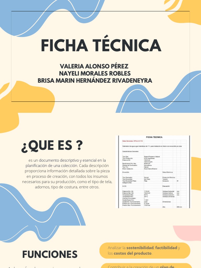 Ficha Técnica - Presentación | PDF