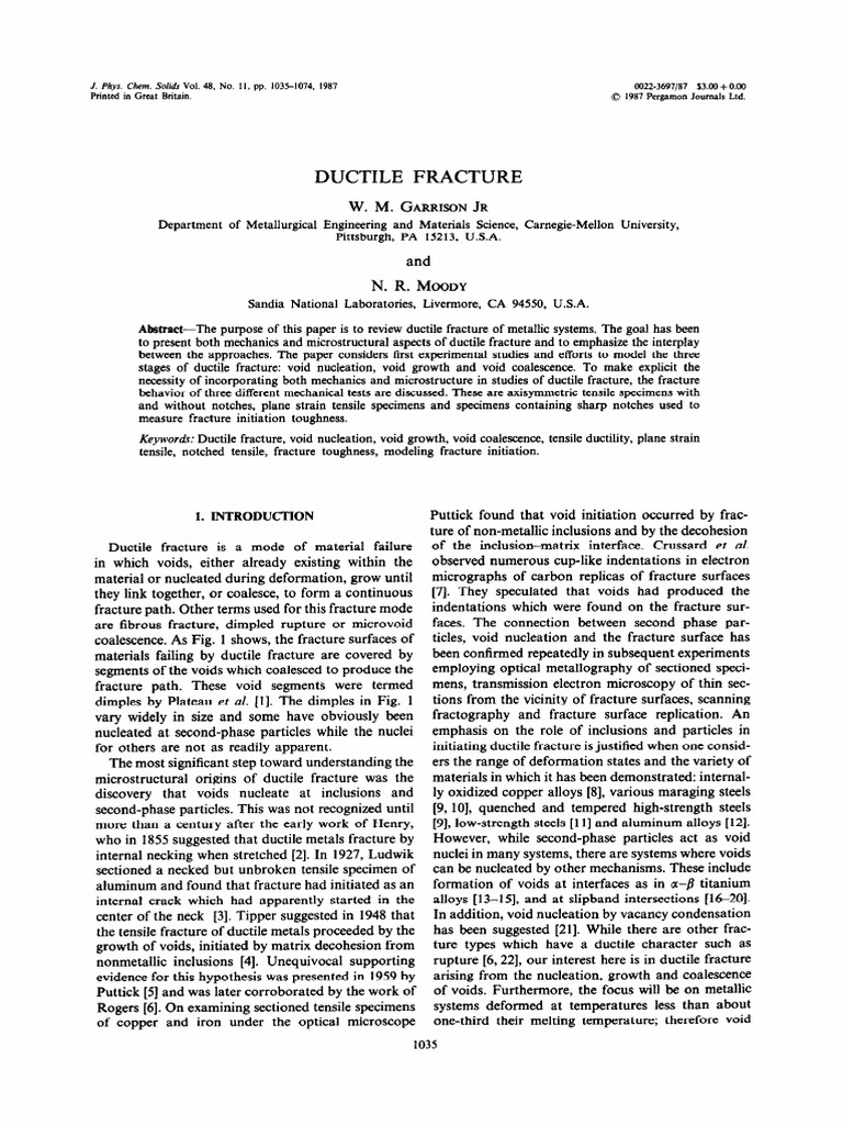 Ductile Fracture Pdf Fracture Ductility