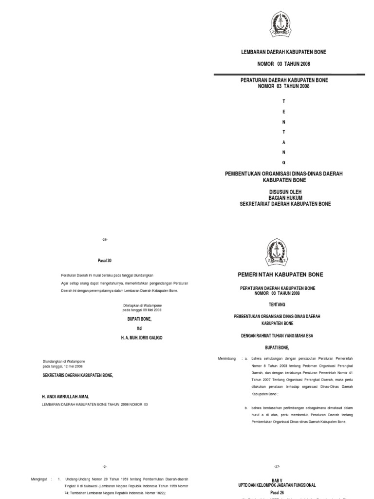 Perda 03 Tahun 2008 | PDF