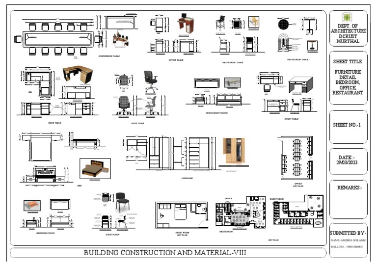 BC Sheet 01 (Furniture Detail) | PDF | Decorative Arts | Manufactured Goods