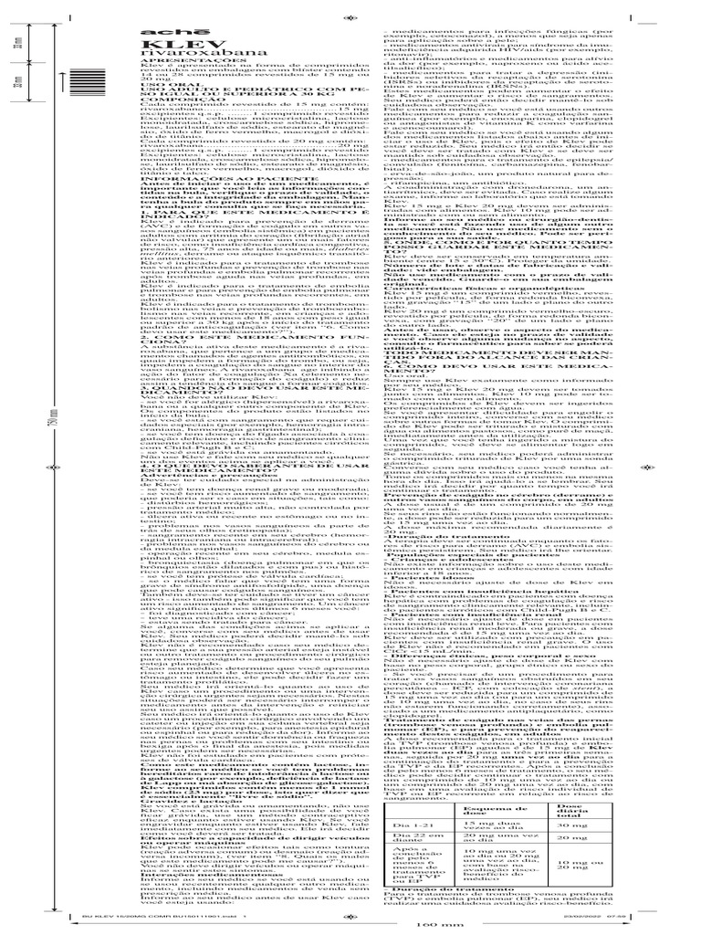 Indicações e Uso do Medicamento Klev | PDF | AVC | Câncer