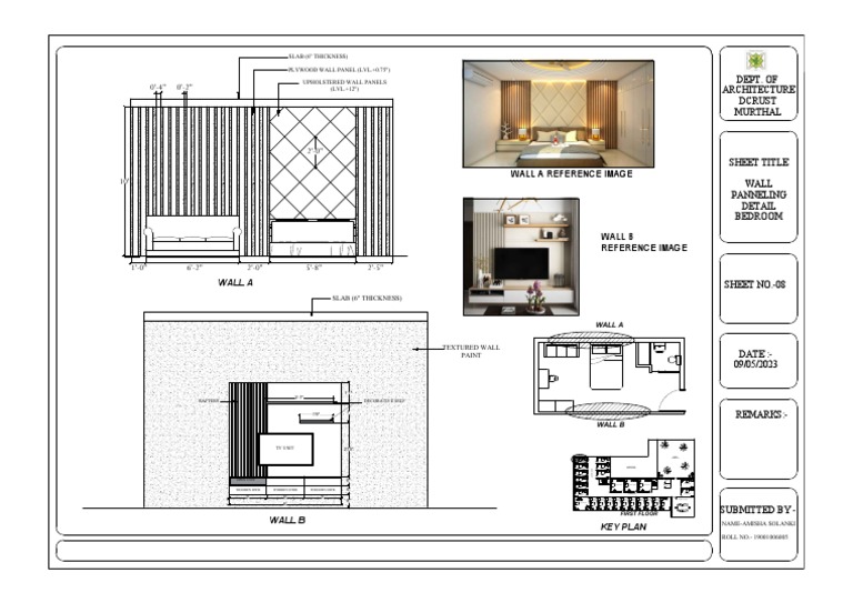 Bedroom Wall Panelling Details | PDF | Buildings And Structures ...