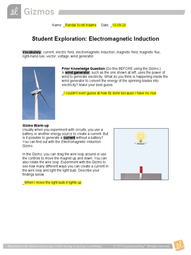 Electromagnetic Induction Exploration | PDF | Electromagnetic Induction ...