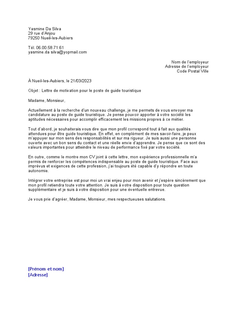 Exemple Des Lettre de Motivation | PDF | Motivation | Motivant