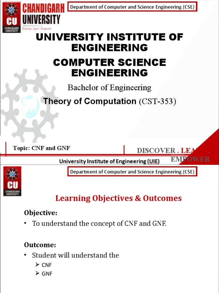 Ch 6 Cnf And Gnf Pdf Mathematical Logic Formalism Deductive