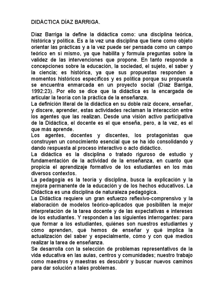 Didactica Díaz Barriga | PDF