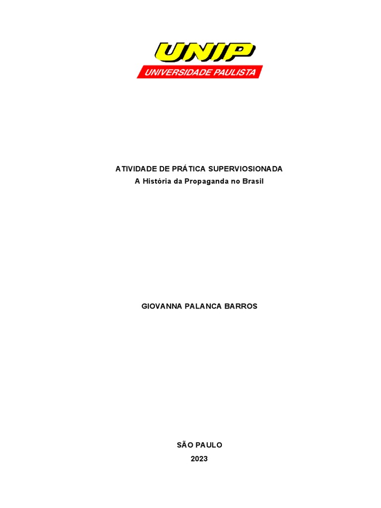 História da Propaganda no Brasil | PDF | Publicidade | Marketing
