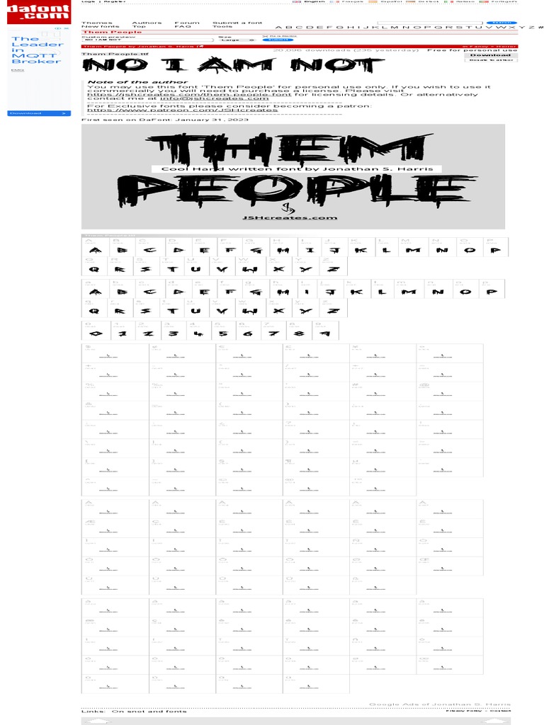 Them People Font Dafont - Com 2 PDF | PDF