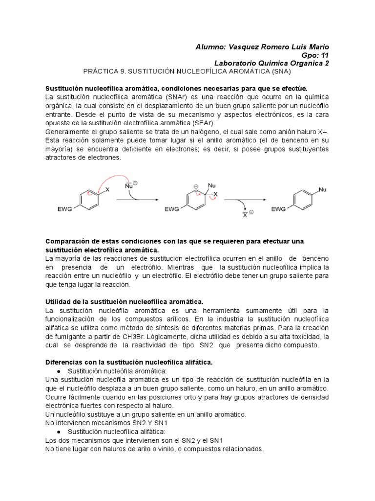 Previo QO2 P9 VRLM | PDF | Reacciones orgánicas | Ciencias fisicas
