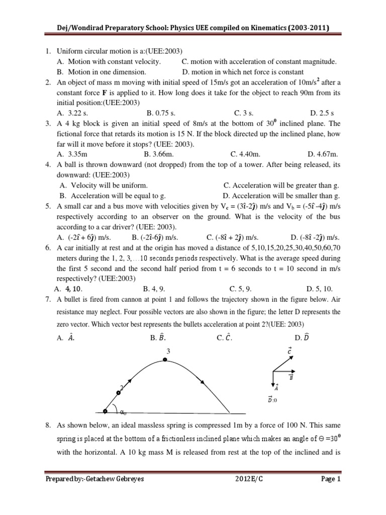 Kinematics PDF | PDF | Acceleration | Speed