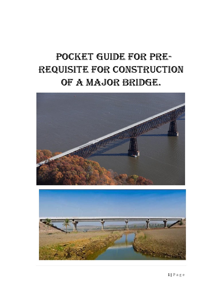 Guidelines for Planning and Construction of Major Bridges | PDF | Deep ...