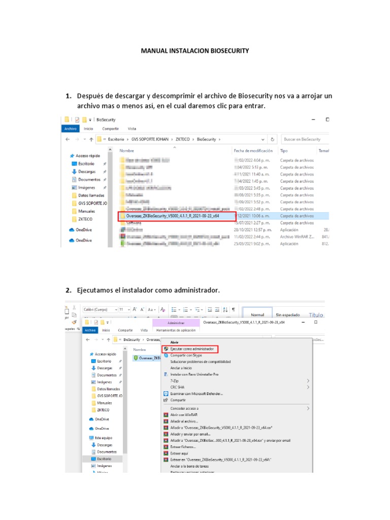 Manual de Instalacion Biosecurity | PDF
