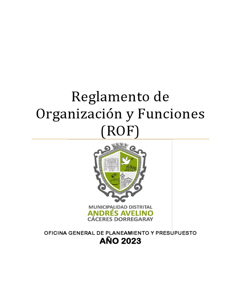 ROF 2023 MD AACASERES D 2023 (Ejec Coac, Subg Super, Subg UF, Sug Transp, Subg Defensa Civil ...