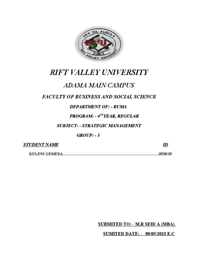 Rift Valley University: Adama Main Campus | Download Free PDF | Goal ...
