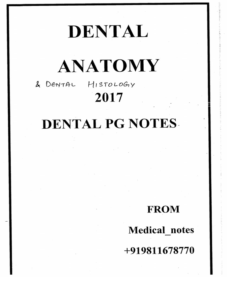 Neet Mds Notes | PDF