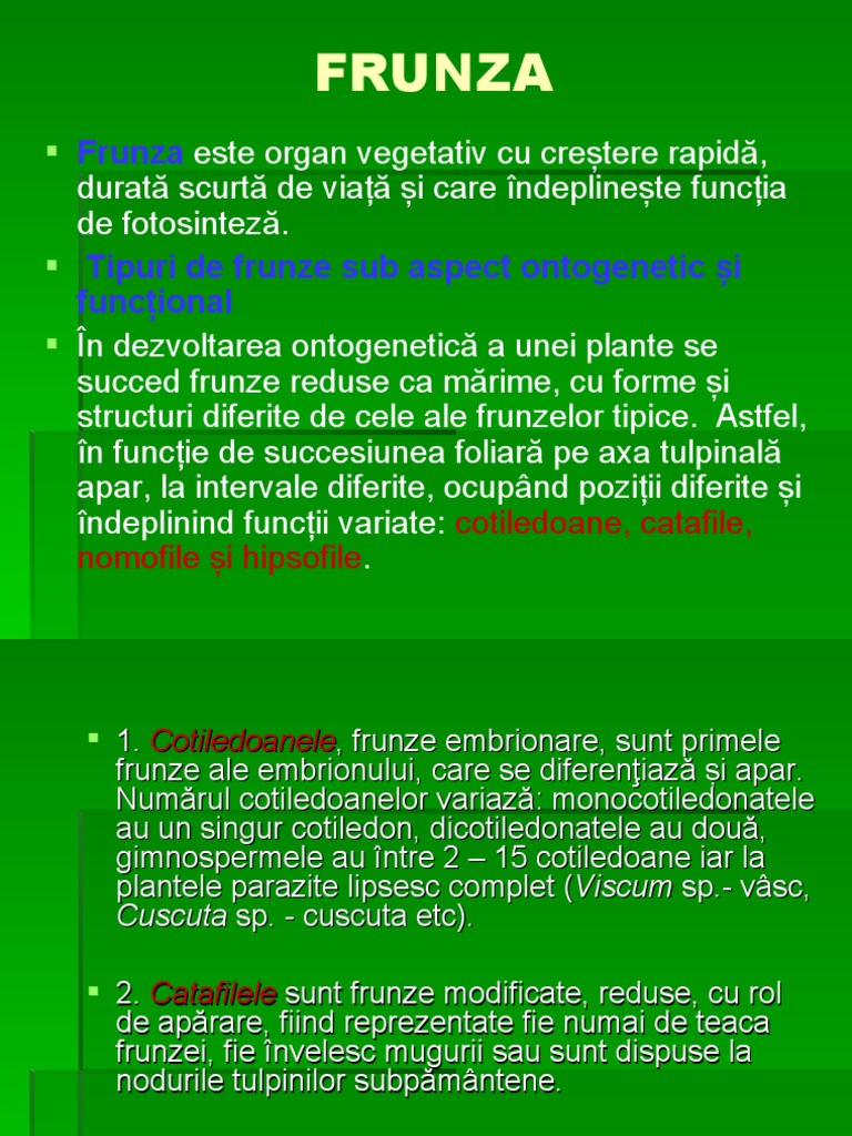 Despre Frunza | PDF