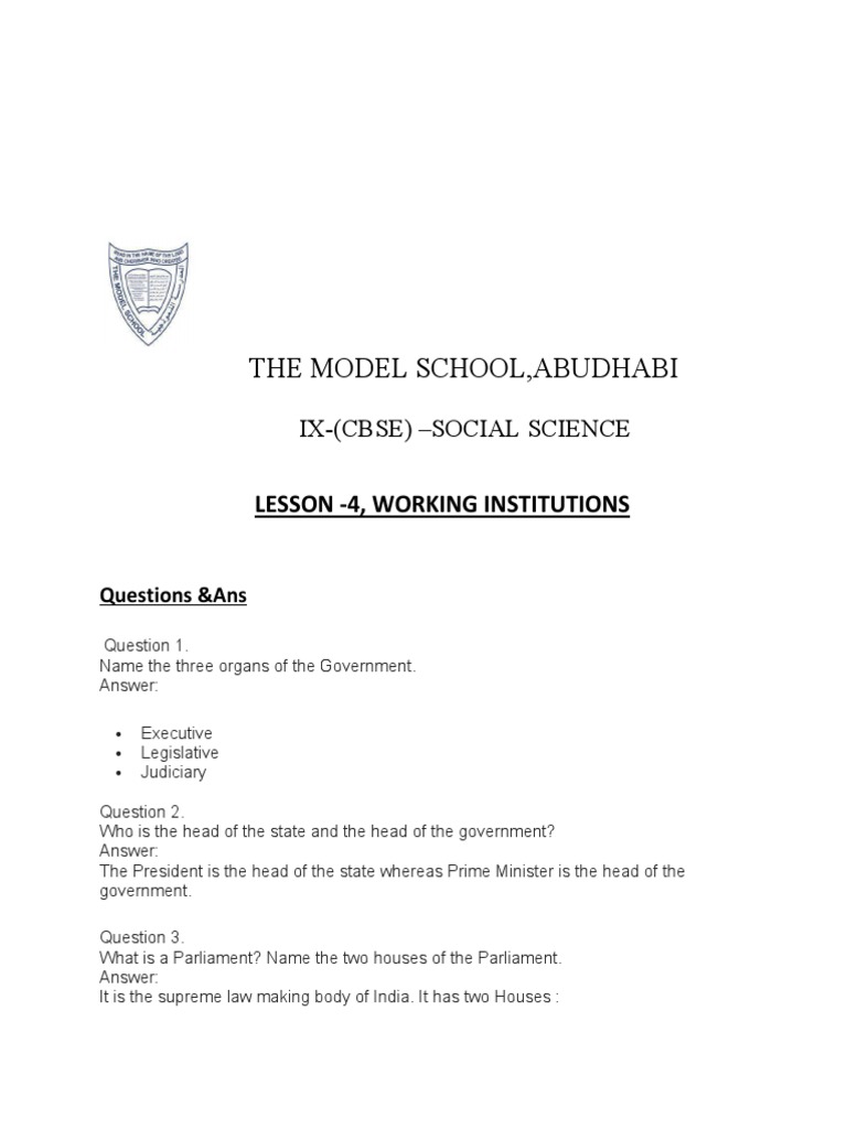 Working Institutions | PDF | Supreme Court Of India | Cabinet (Government)