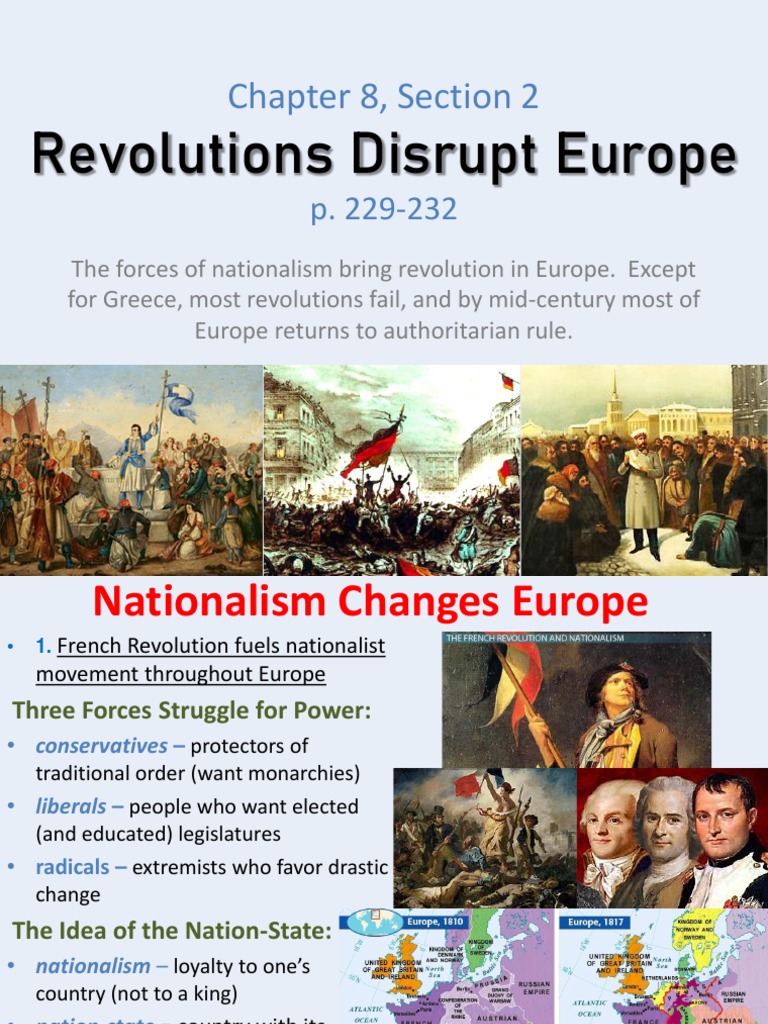 Nationalism and Revolution Disrupt Europe | PDF | Nationalism | Crimean War