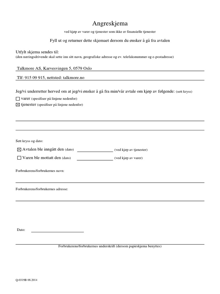 Angrerett_Talkmore_Strom | PDF