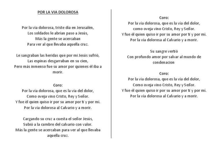 Por La Via Dolorosa | PDF