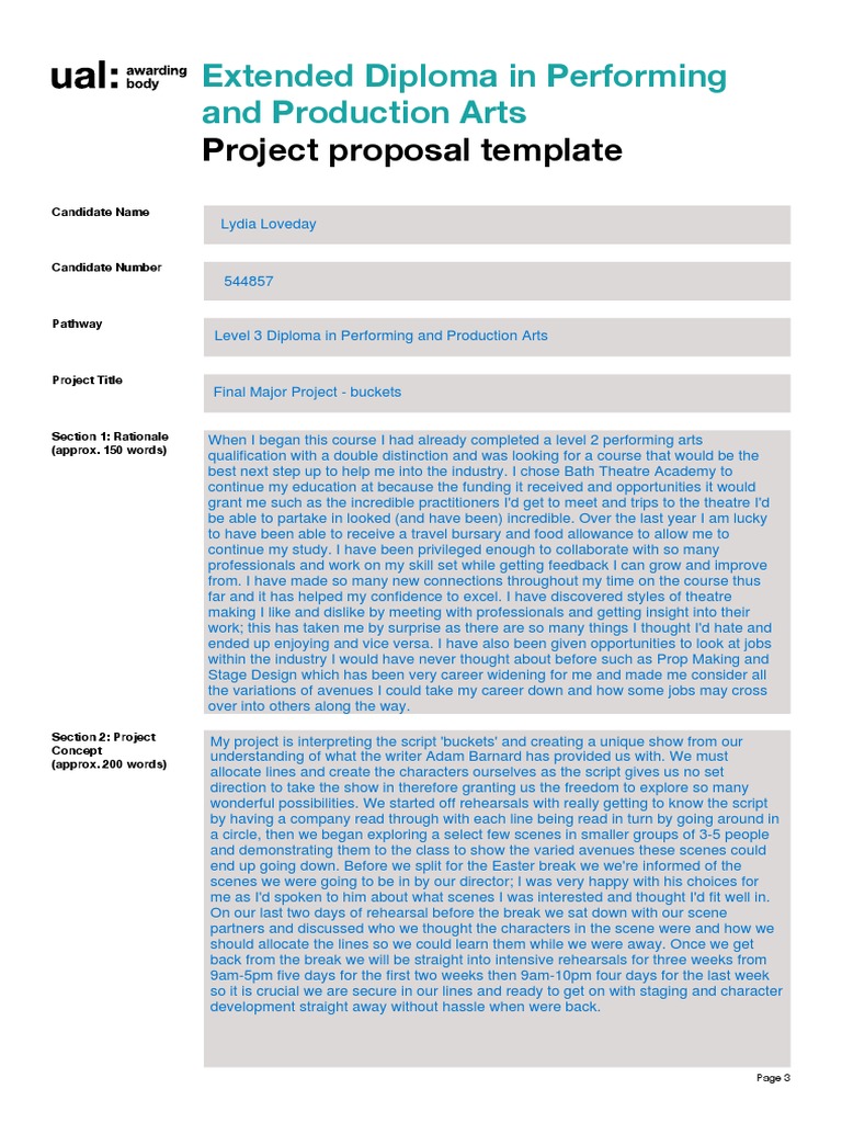 FMP Project Proposal Form Lydia Loveday | PDF