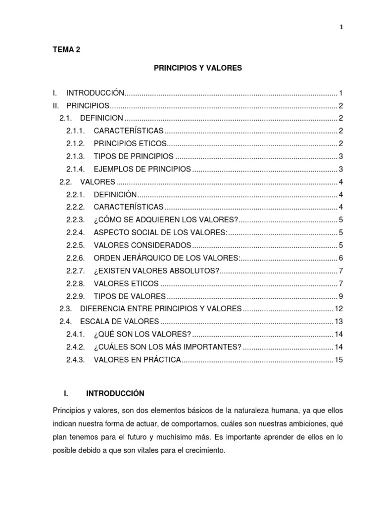 Tema 2 - Principios y Valores PDF | PDF | Moralidad | Sociedad