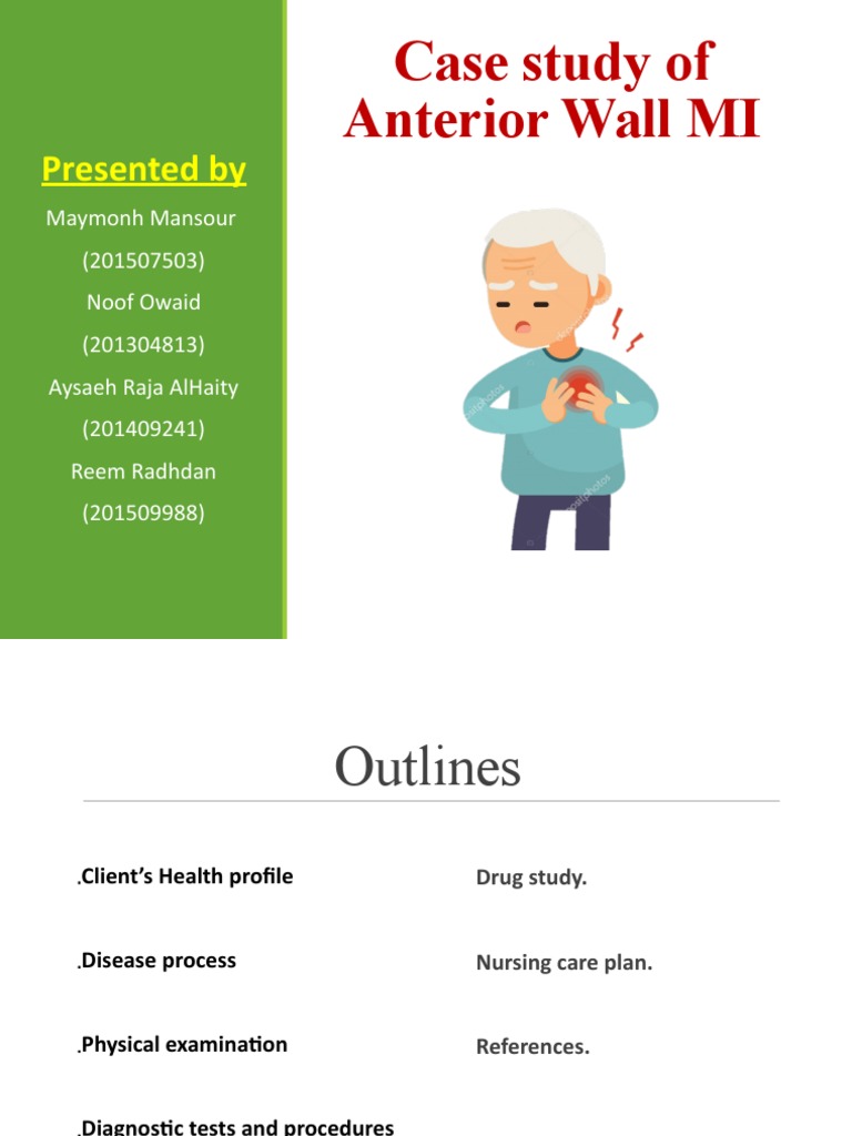 Case Study of Anterior Wall MI 48 | PDF | Myocardial Infarction | Heart