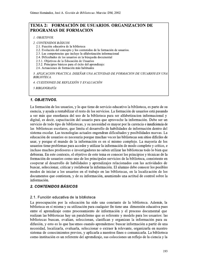 U1 4 Gomez Hernandez. Formacion de Usuarios. Organizacion de Programas de Formacion | PDF