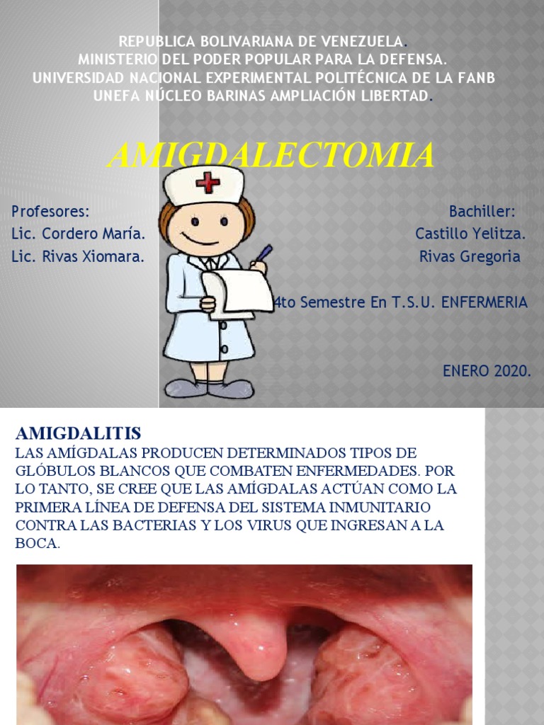 AMIGDALECTOMIA | PDF | Cirugía | Ciencias de la Salud