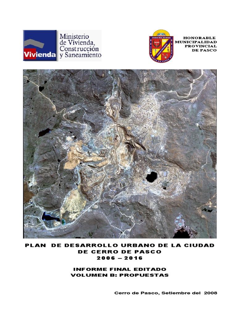 Pdu Cerro de Pasco PDF | PDF | Planificación urbana | Desarrollo sostenible