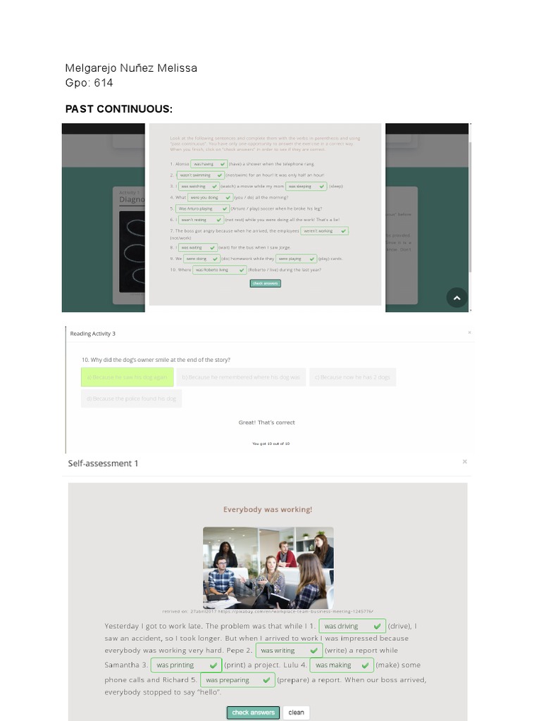 English Grammar: Past Continuous & Adverbs | PDF