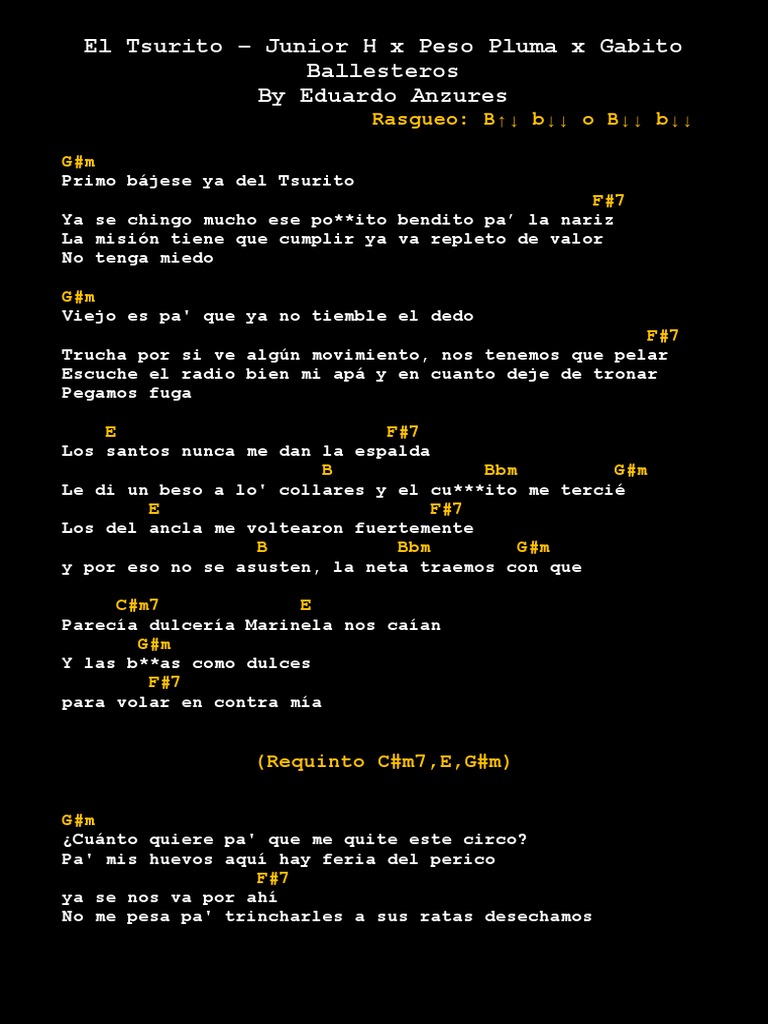 El Tsurito - Junior H X Peso Pluma X Gabito Ballesteros PDF | PDF