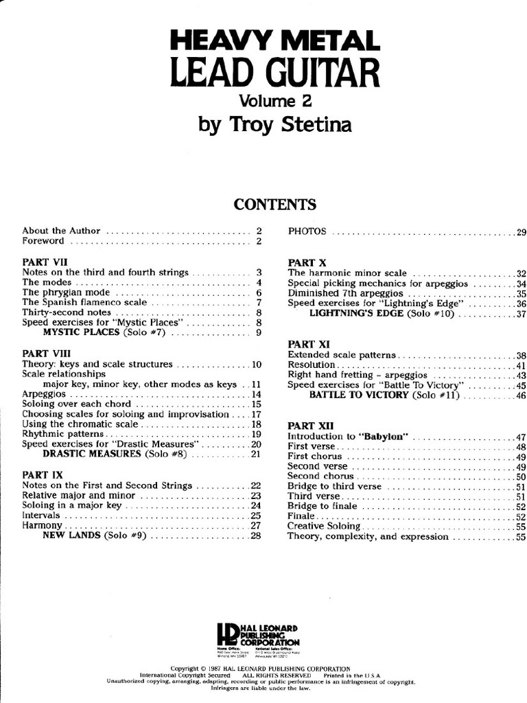 Heavy Metal Lead Guitar Vol 2 PDF | PDF