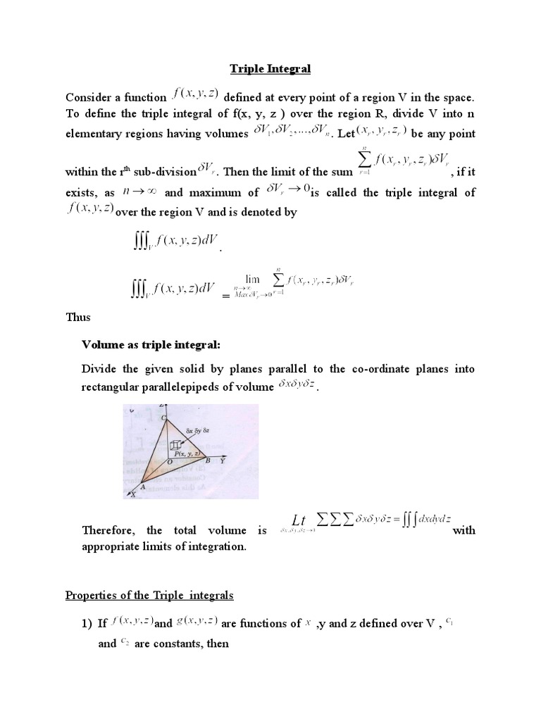 4.triple Integral | PDF | Sphere | Integral