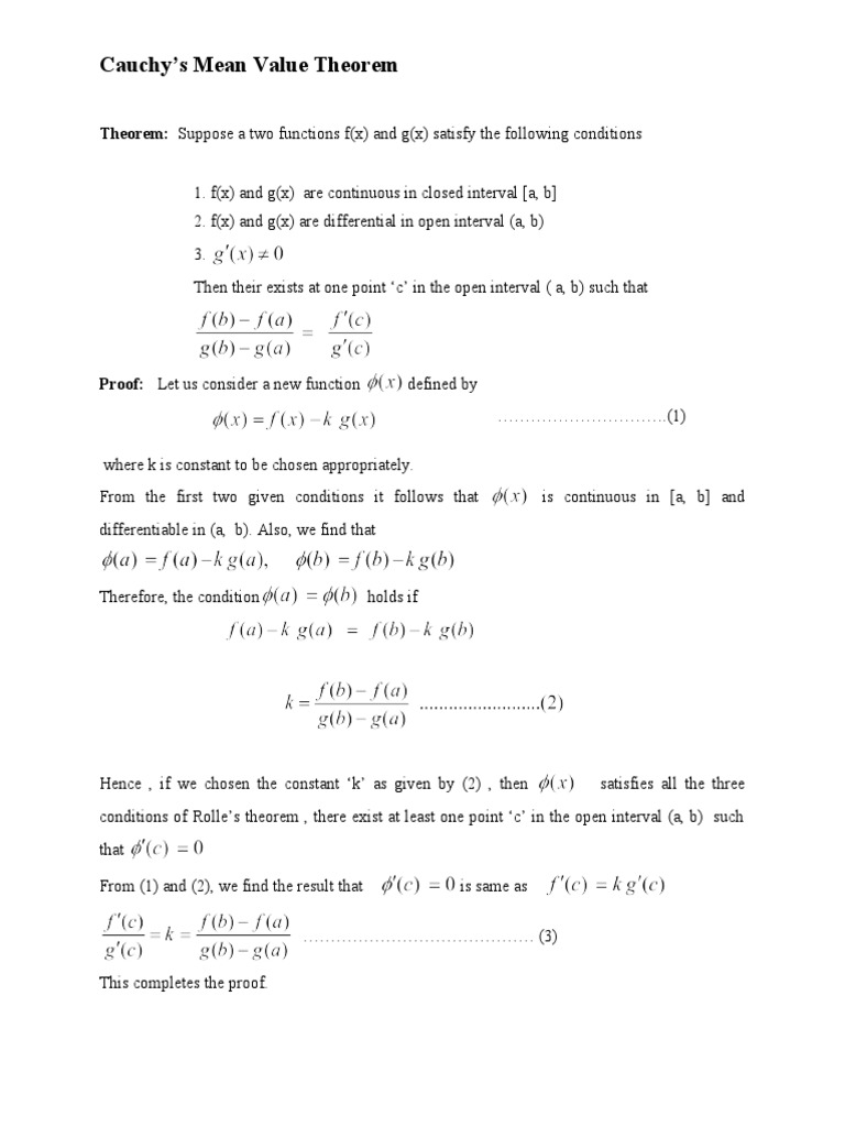 2.mean Value Theorems | PDF | Sphere | Circle