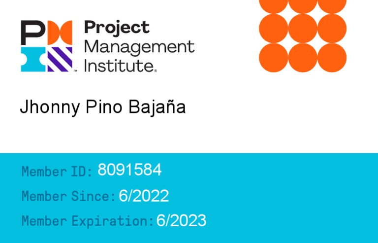 PMI Member Card PDF | PDF