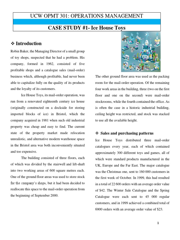 Case Study Ice Toys | PDF | Mail Order | Turnitin