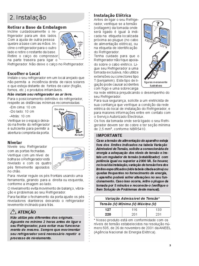 Manual de Instruções Electrolux DC51 (Português - 20 Páginas) PDF | PDF ...